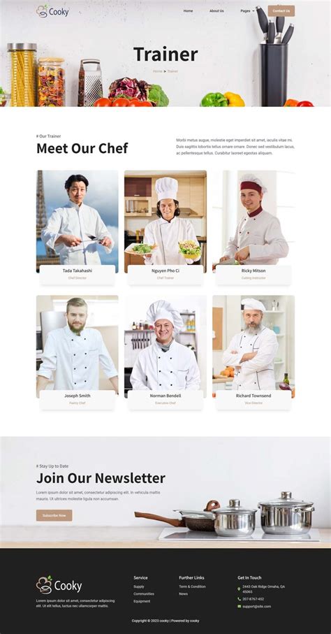 Cooky Cooking Class Elementor Template Kit By Kitpro Themeforest