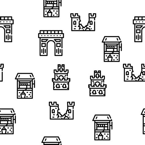 Castle Construction Vector Seamless Pattern 17313654 Vector Art At Vecteezy
