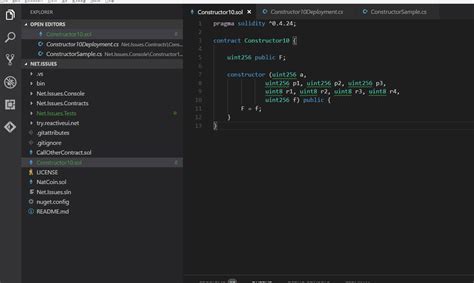 how to pass parameters to constructor · issue 370 · nethereum