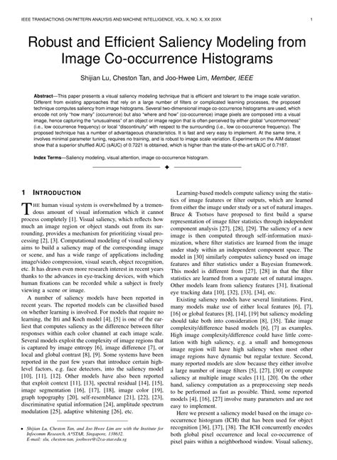 Pdf Robust And Efficient Saliency Modeling From Image Co Occurrence