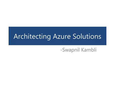 Architecting Azure Iaas Solutions Ppt