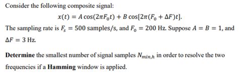 Solved Consider the following composite signal x t А Chegg