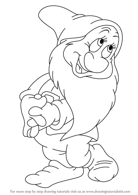 How To Draw Bashful Dwarf From Snow White And The Seven Dwarfs Snow