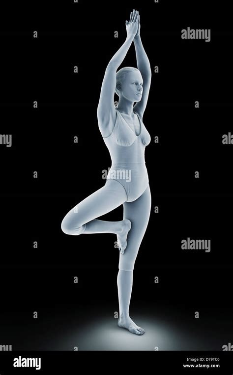 Yoga Tree Pose Stock Photo Alamy