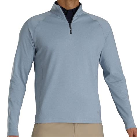 Footjoy Mens Thermoseries Heather Brushed Back 12 Zip Mid Layer