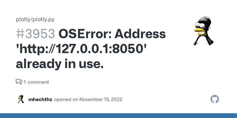 Oserror Address 1270018050 Already In Use · Issue 3953