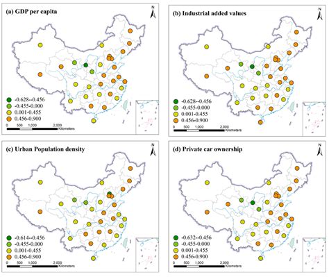 the correlation coefficient r values in 31 provinces a correlation