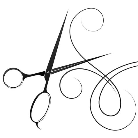 Hair Cutting Scissors Clip Art Scissor Black Silhouette Set