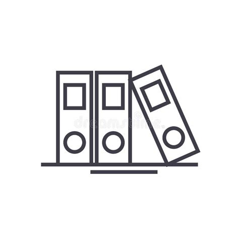 Folders And Files Ideas Linear Icons Line Signs Set Vector Collection Stock Vector