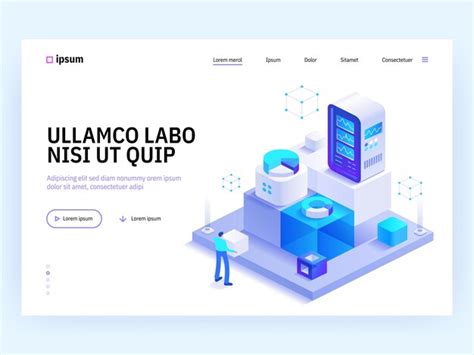 Premium Vector Blockchain Technology Isometric Concept