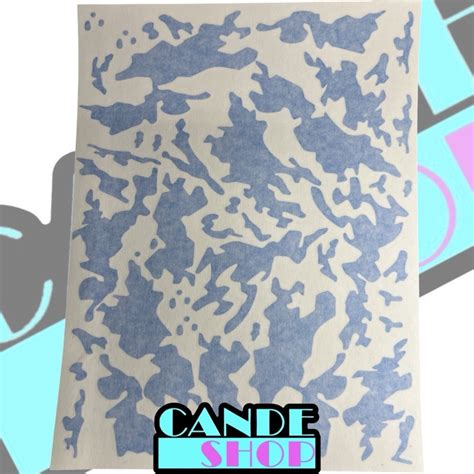Retro Camo Stencil Sticky Stencil Cande Shop