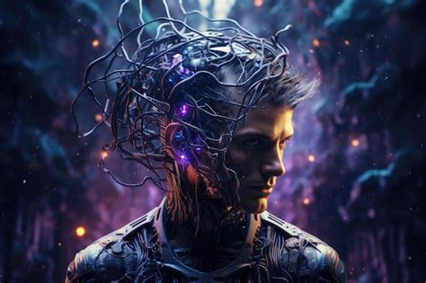 Premium Ai Image Chatgpt Supercomputer And Artificial Intelligence In The Face Of A Man