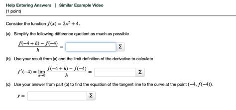 Solved Consider The Function F X 2x2 4 A Simplify The