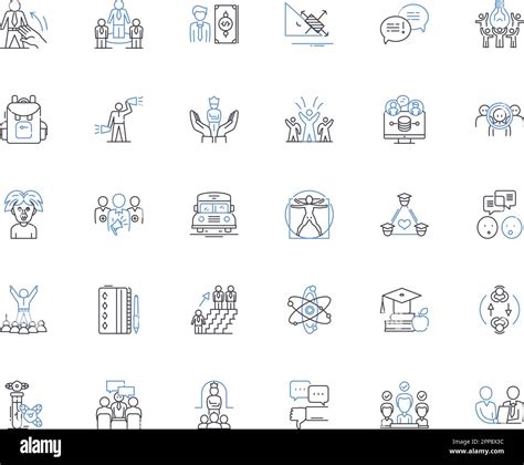 Teaching And Training Line Icons Collection Pedagogy Instruction Education Learning