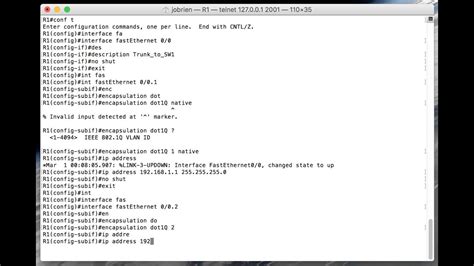 A Few Easy Steps Cisco Router Setup Interface As Dot1q Trunk Youtube