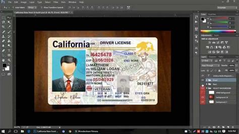 California Driver License Psd Template Artofit