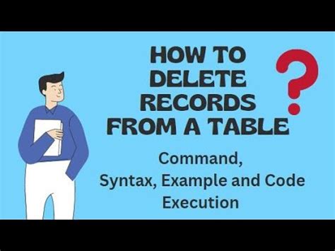 How To Delete Records From A Table Using SQL Command With Command