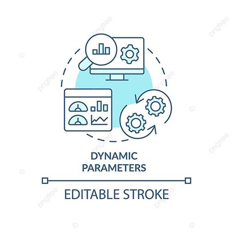 Dynamic Parameters Turquoise Concept Icon Analytics Logo Result Vector