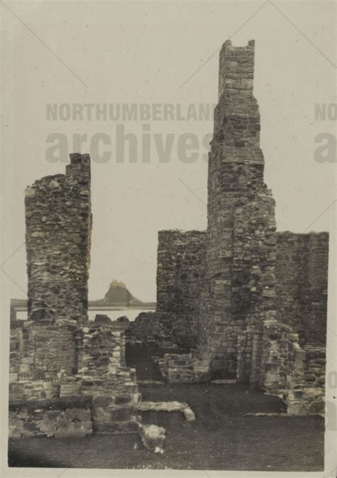 Photograph Of The Interior Of Lindisfarne Priory Holy Island