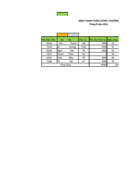 Baitap Excel.t | PDF
