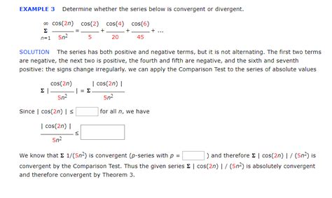 solved example 3 determine whether the series below is