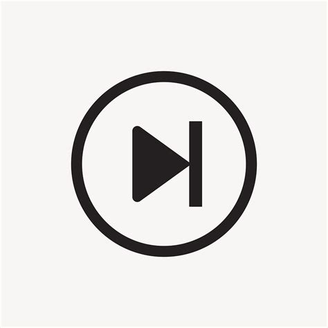 Minimalist Next Button Icon Illustration Free Vector Illustration