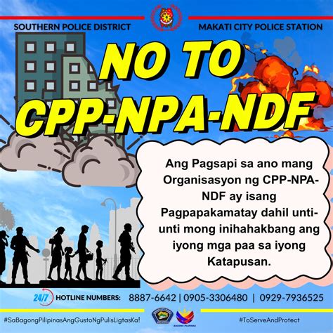No To Cpp Npa Ndf Ang Pagsapi Makati City Police Station Facebook