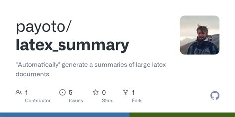 Github Payotolatexsummary Automatically Generate A Summaries Of