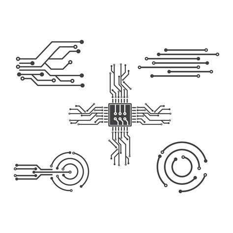 Circuit Board Line Cpu Chip Icon Logo Illustration Vector Vector Art At Vecteezy