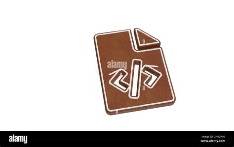 3d Rendering Of Gingerbread Cookie In Shape Of Symbol Of Paper With