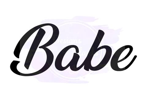 Babe Simple Cursive Font Png Graphic Download Sublimation File For Shirts Mugs Tumblers Etsy