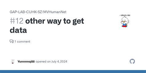 Other Way To Get Data Issue GAP LAB CUHK SZ MVHumanNet GitHub