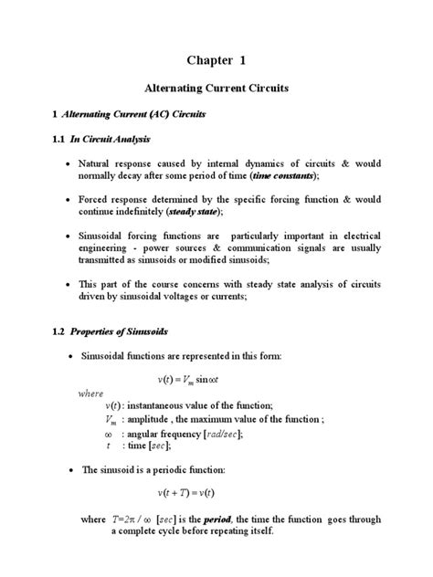 1 Alternating Current Ac Circuits 1 1 In Circuit Analysis Pdf Electrical Impedance