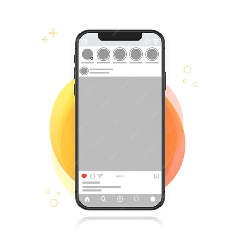 인포 그래픽 또는 프리젠 테이션 Ui 디자인 인터페이스를위한 스마트 폰 빈 화면 전화 모형 템플릿 프리미엄 벡터