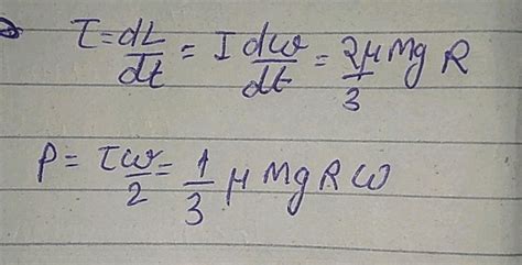 a disc of mass m radius r is made to rotate with angular velocity o
