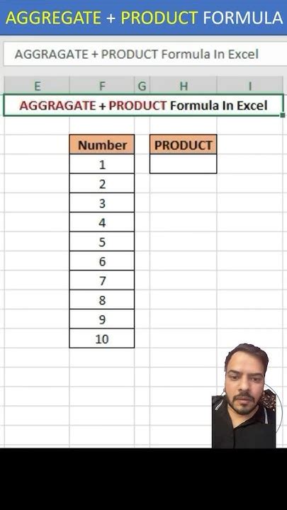 aggregate product formula in excel excel exceltips exceltutorial
