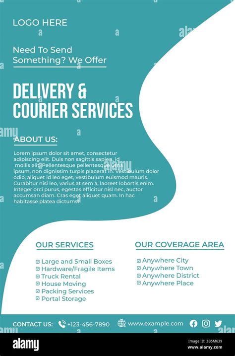 Delivery Services Flyer Design Template Stock Vector Image And Art Alamy