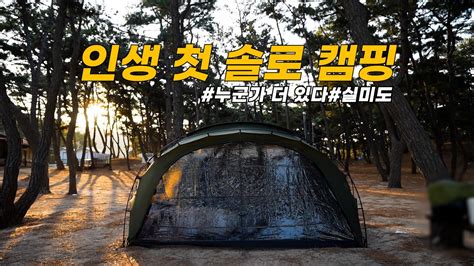 인생 첫 솔로 캠핑 서울 근교 바닷가 캠핑 노지 캠핑인데 난로가 망가졌다 실미도 유원지 쉘터g 미니멀 캠핑