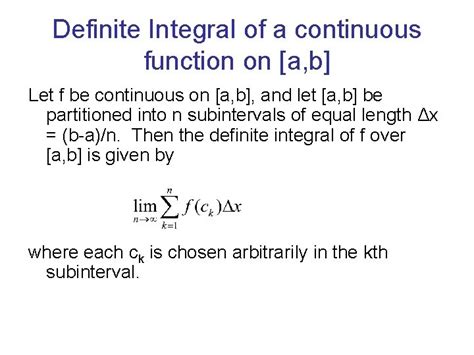 The Definite Integral Riemann Sums Sigma Notation Enables