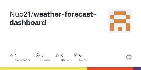 github nuo21 weather forecast dashboard