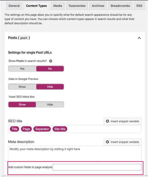 Add Custom Fields To Yoast Seo Premium Plugin Settings • Yoast