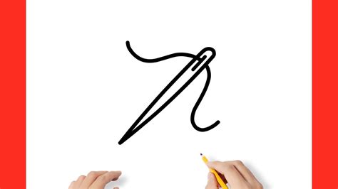 How To Draw A Needle Step By Step Drawing Spine Easy Youtube