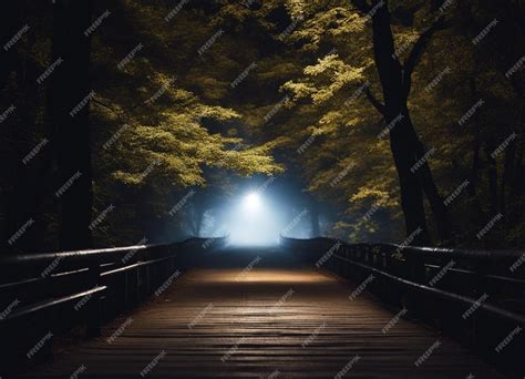 Premium Photo A Dark Forest Path