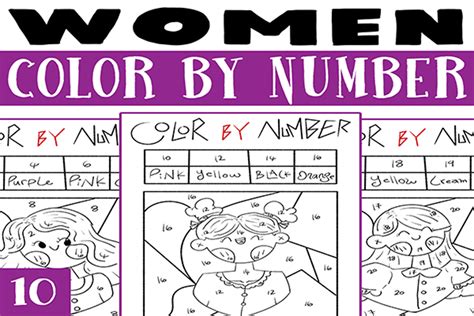 Women Color By Number Worksheet Activity Graphic By Lapiiin Art Activities Creative Fabrica