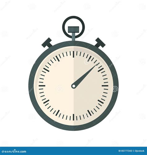 Analog Chronometer Icon Image Stock Illustration Illustration Of