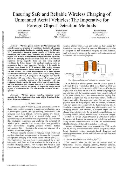 Pdf Ensuring Safe And Reliable Wireless Charging Of Unmanned Aerial