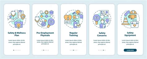 Premium Vector Accident Prevention In Workplace Tips Onboarding Mobile App Screen