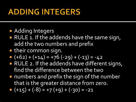 PPT INTEGERS PowerPoint Presentation Free Download ID 3245241