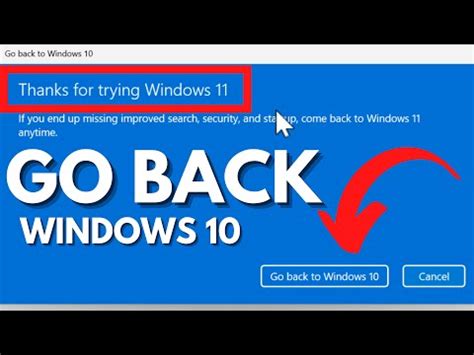 How To Downgrade From Windows To Windows Uninstall Windows Go Back To Windows