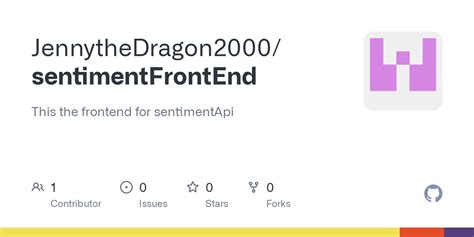 GitHub JennytheDragon SentimentFrontEnd This The Frontend For SentimentApi